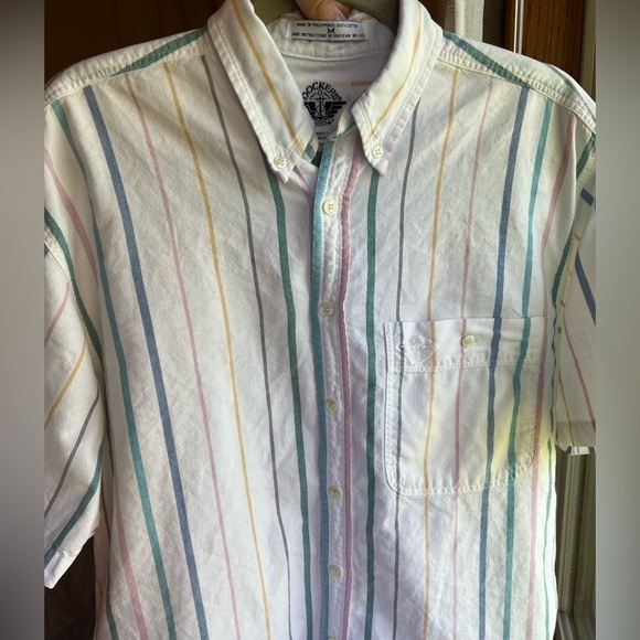 Dockers | Shirts | Vintage Dockers Pastel Rainbow Striped Shirt | Poshmark